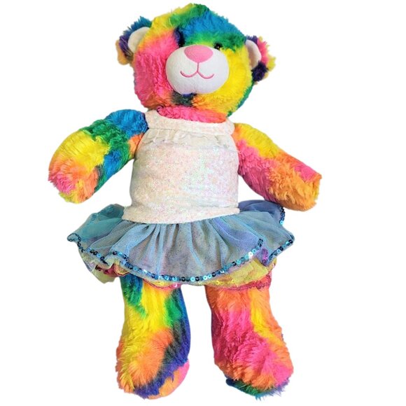 Build-A-Bear | Toys | Buildabear Workshop Rainbow Hugs 8 Plush Teddy Bear With Outfit 213 | Poshmark